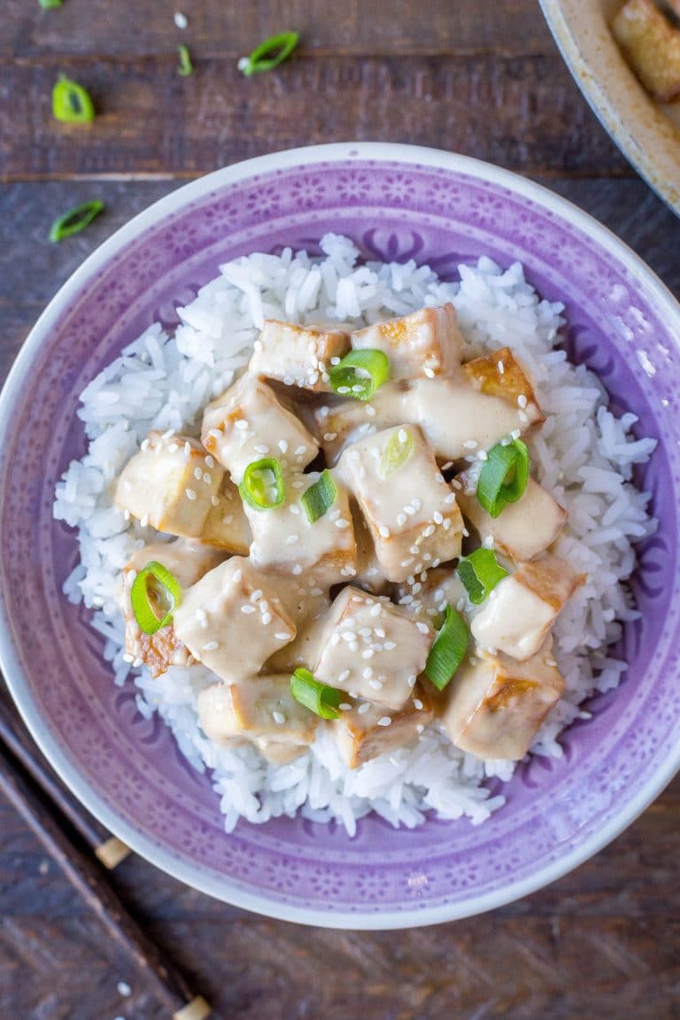 Easy Peanut Butter Tofu - Sprouting Wild Ones